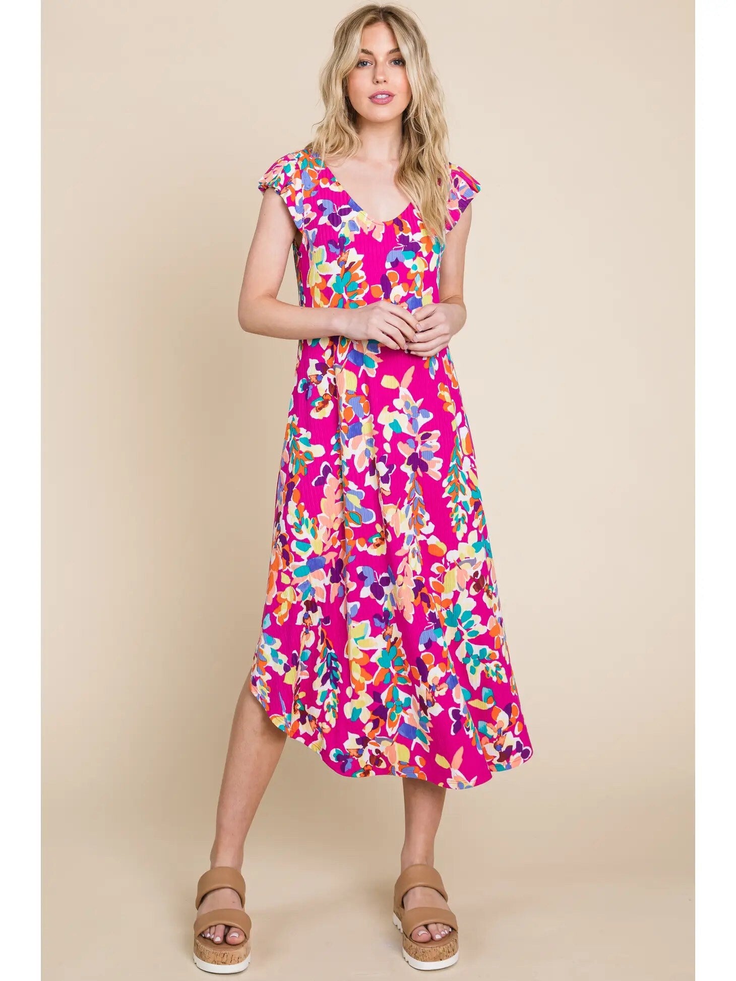 Botanical flutter dress | Folly Boutique